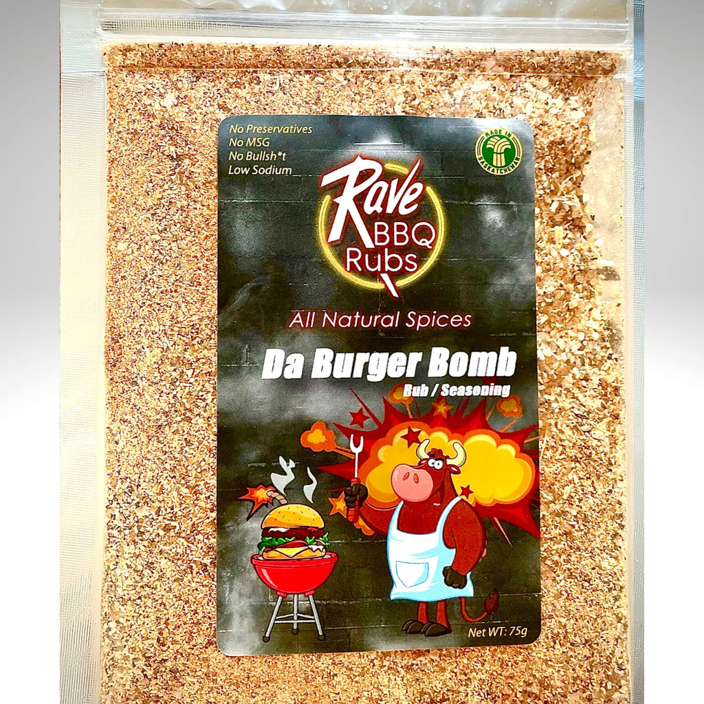 Rave BBQ | Da Burger Bomb Rub/Seasoning - 75g bag– Rampage Coffee Co.