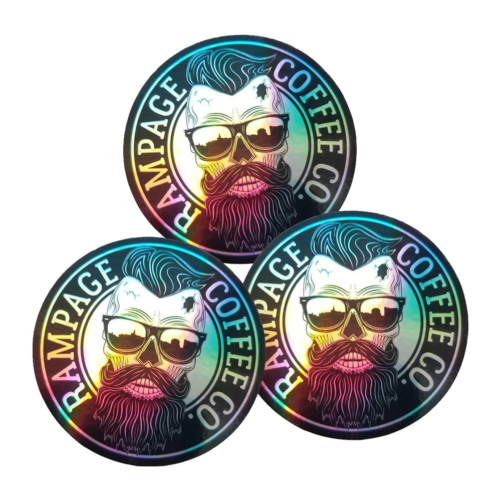 Rampage Coffee Co. Holographic Logo Sticker (3 pack)